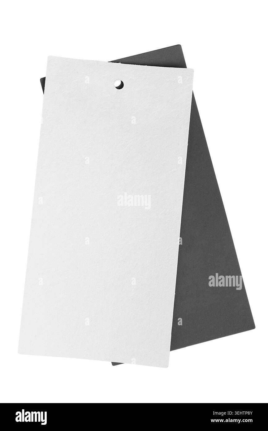 Blank and white blank price tags isolated on white background Stock ...