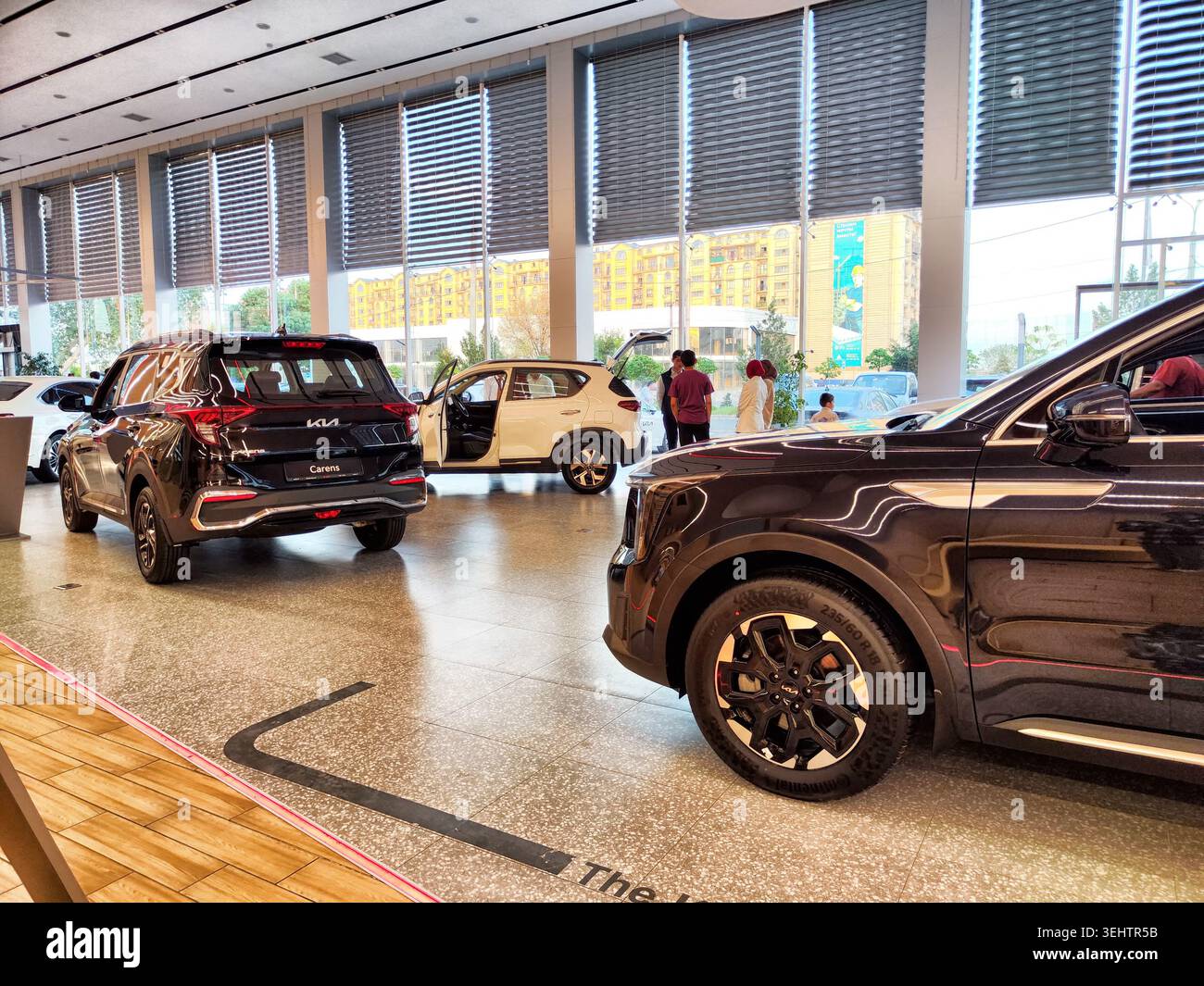 Tashkent, Uzbekistan - April 12, 2025: Cars in showroom of dealership ...