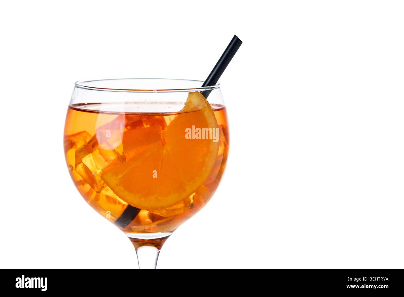 Refreshing Aperol Spritz cocktail isolated on white background Stock ...