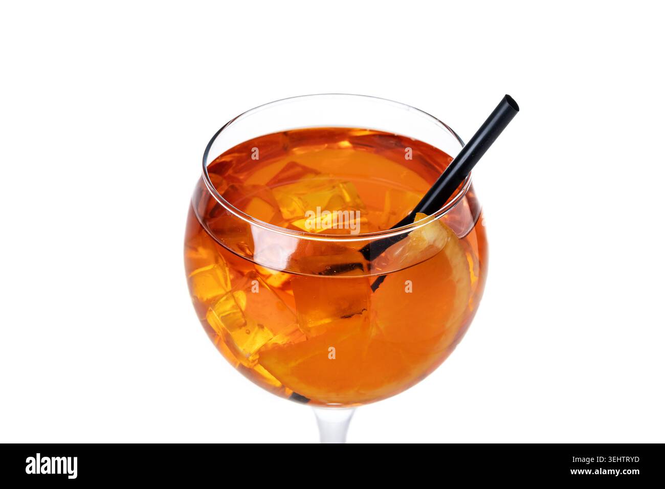 Refreshing Aperol Spritz cocktail with orange isolated on white ...