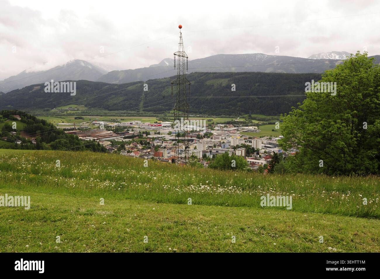energy supply with a 380 kv power line and power pole energy supply ...