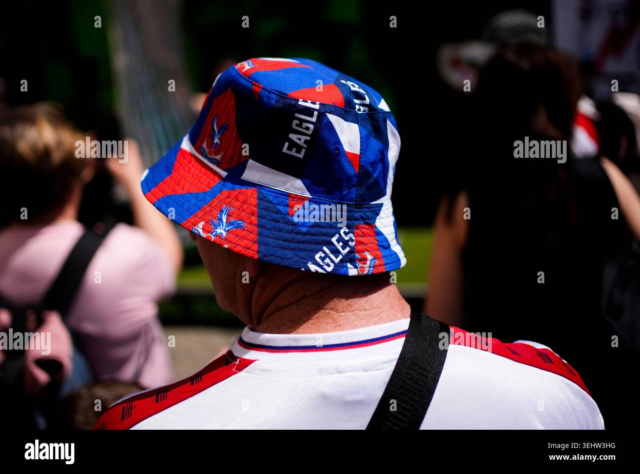 A Crystal Palace fan in Leipzig, ahead of the UEFA Conference League ...