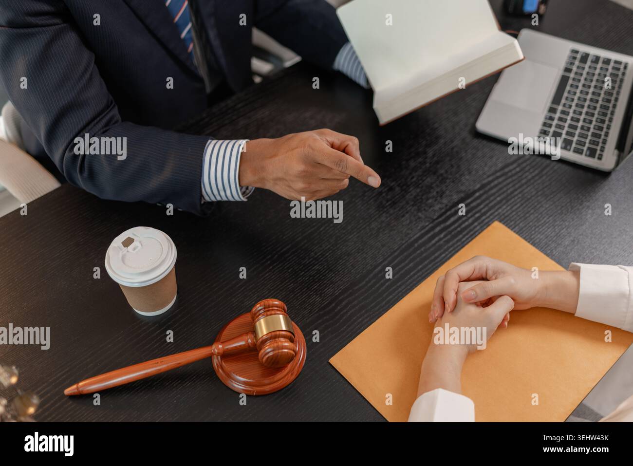 Professional legal consultation meeting between lawyer and client in ...