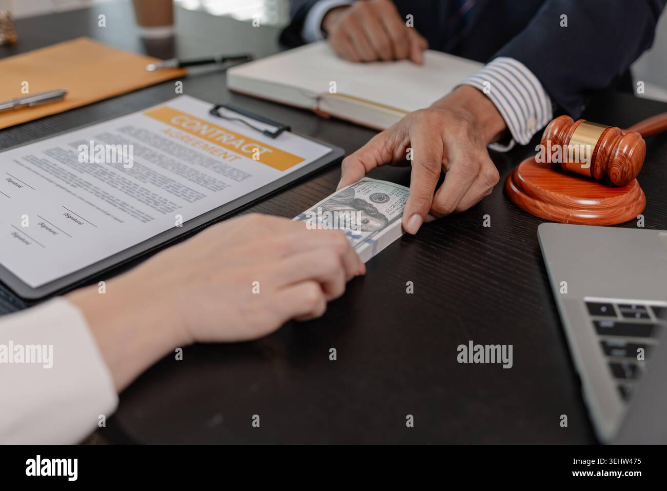 Professional legal consultation meeting between lawyer and client in ...