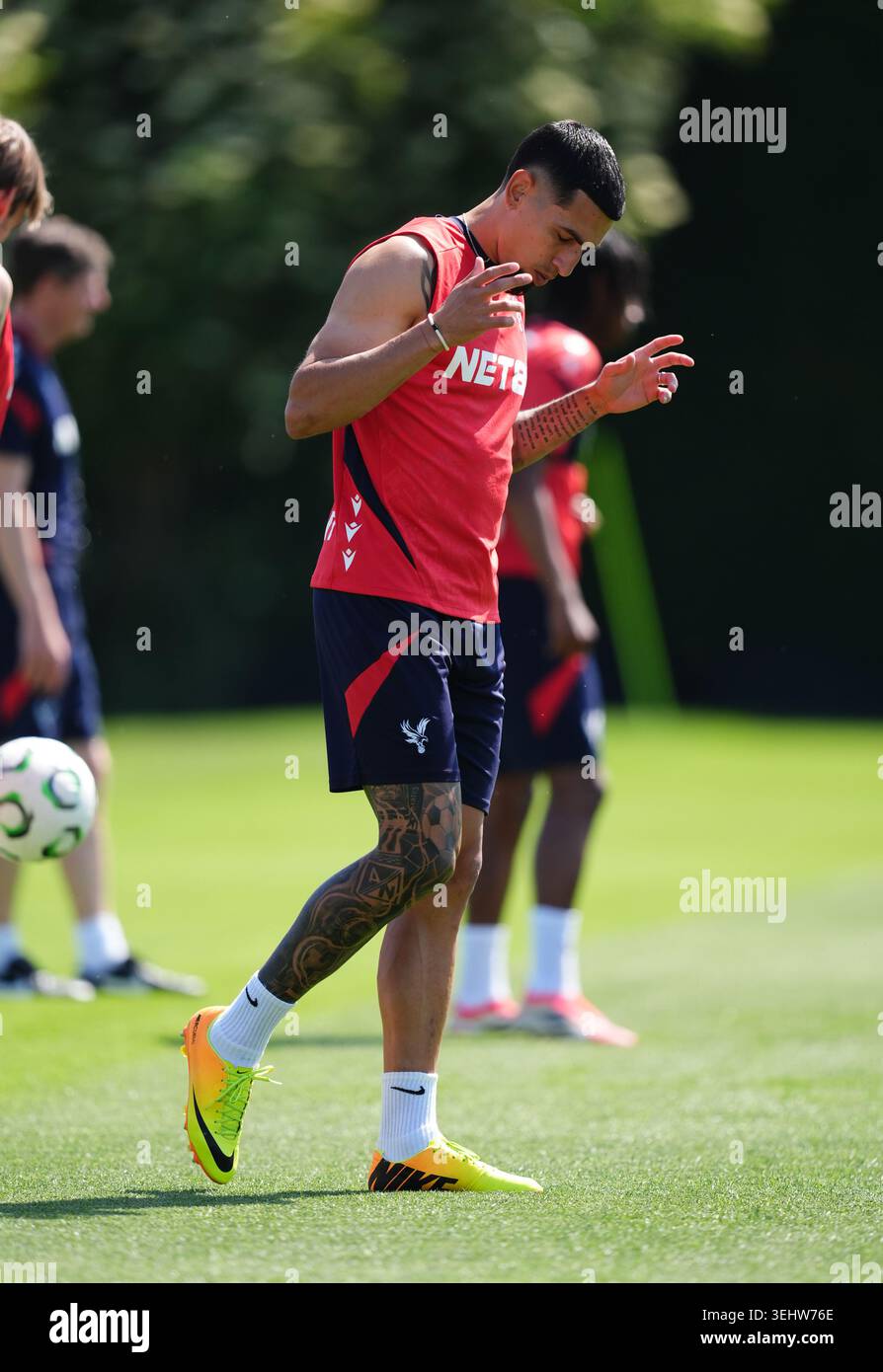 Crystal Palace's Daniel Munoz during a training session at Crystal ...