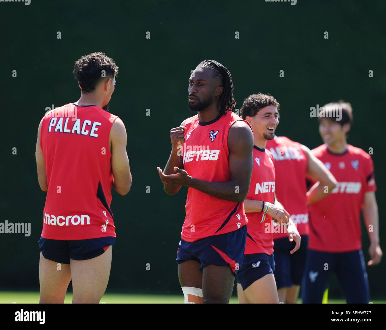Crystal Palace's Evann Guessand during a training session at Crystal ...