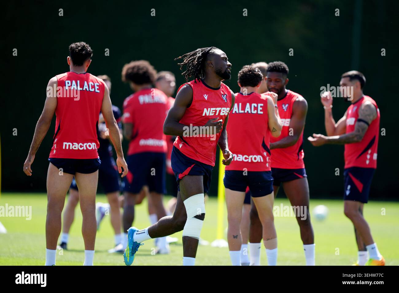 Crystal Palace's Evann Guessand during a training session at Crystal ...