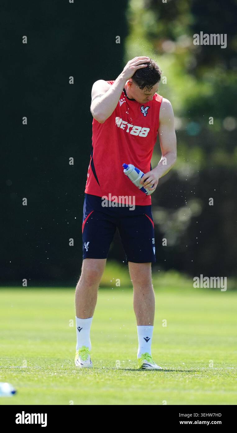 Crystal Palace's Jorgen Strand Larsen during a training session at ...