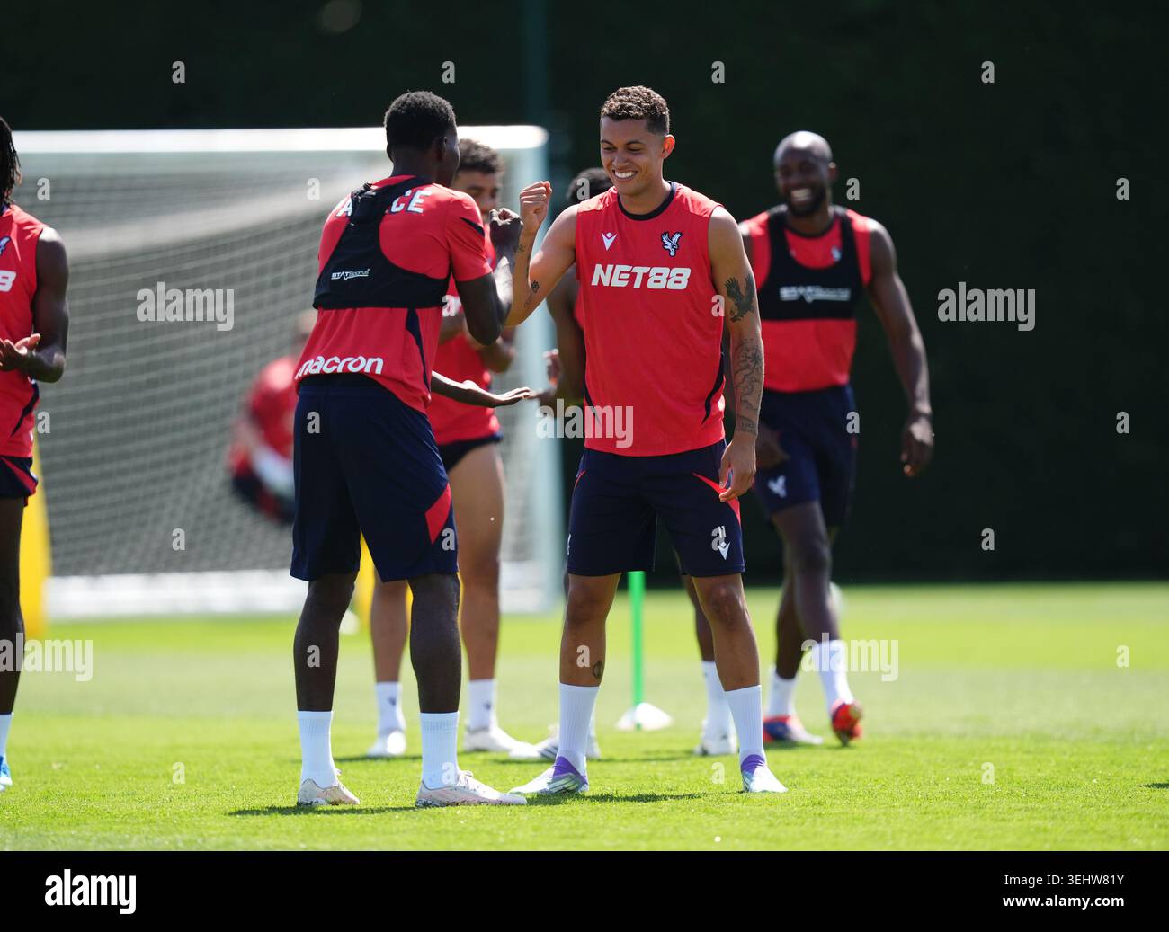 Crystal Palace's Brennan Johnson during a training session at Crystal ...