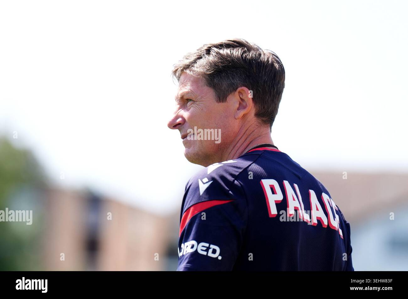 Crystal Palace manager Oliver Glasner during a training session at ...