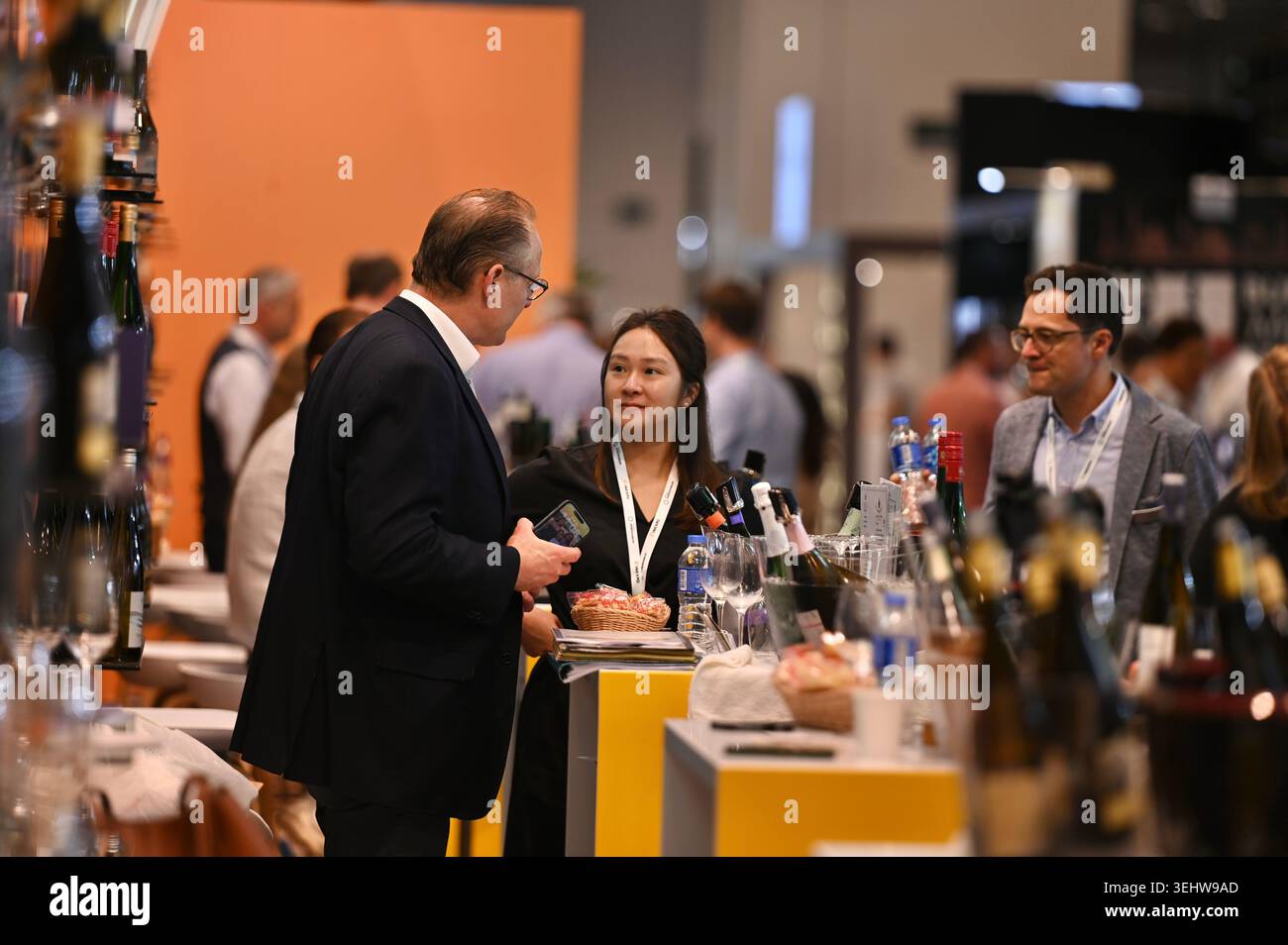 A general view showing visitors at Vinexpo Asia in Hong Kong, May 26 ...