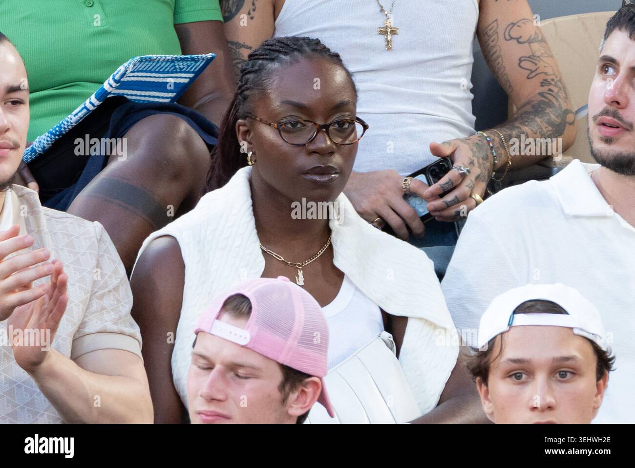 Sarah N'dri in stand Night Session Day 2 during the 2026 French Open at ...
