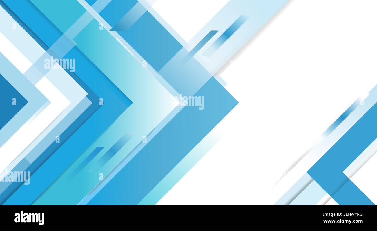 Abstract vector background featuring blue geometric chevron shapes and ...