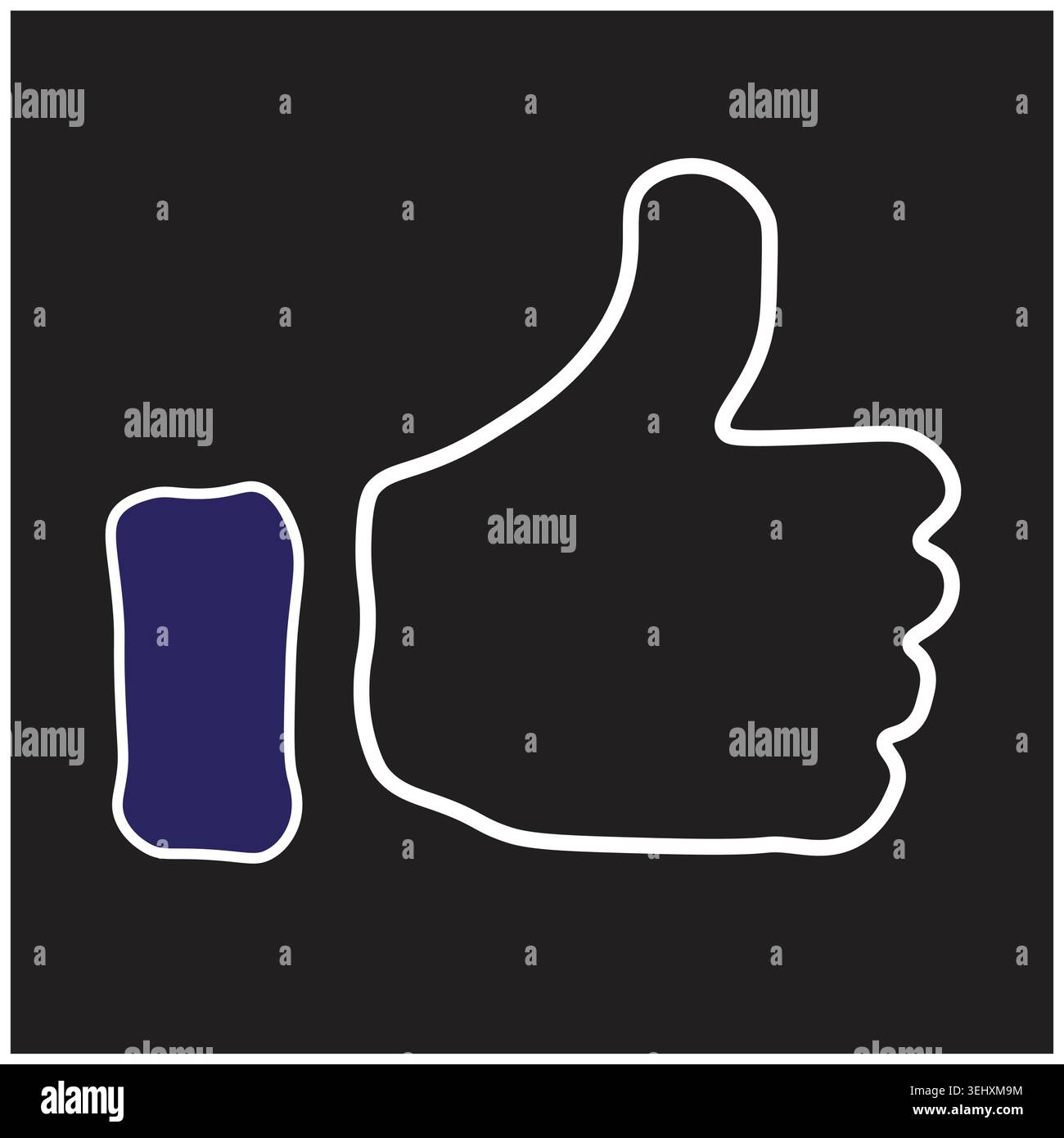 Like thumb icon with smartphone silhouette Stock Vector Image & Art - Alamy