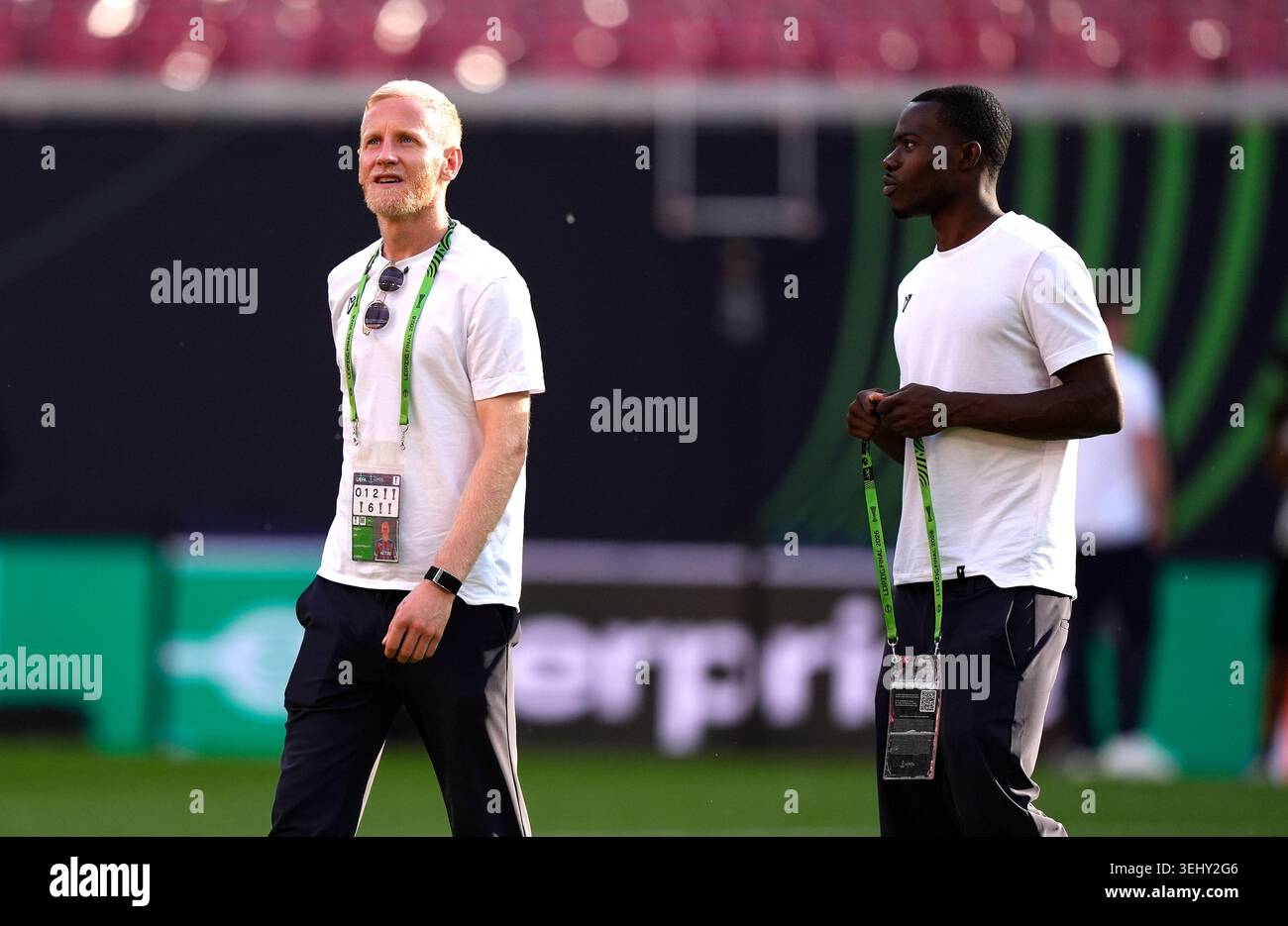 Crystal Palace's Will Hughes (left) and team-mate at the Red Bull Arena ...