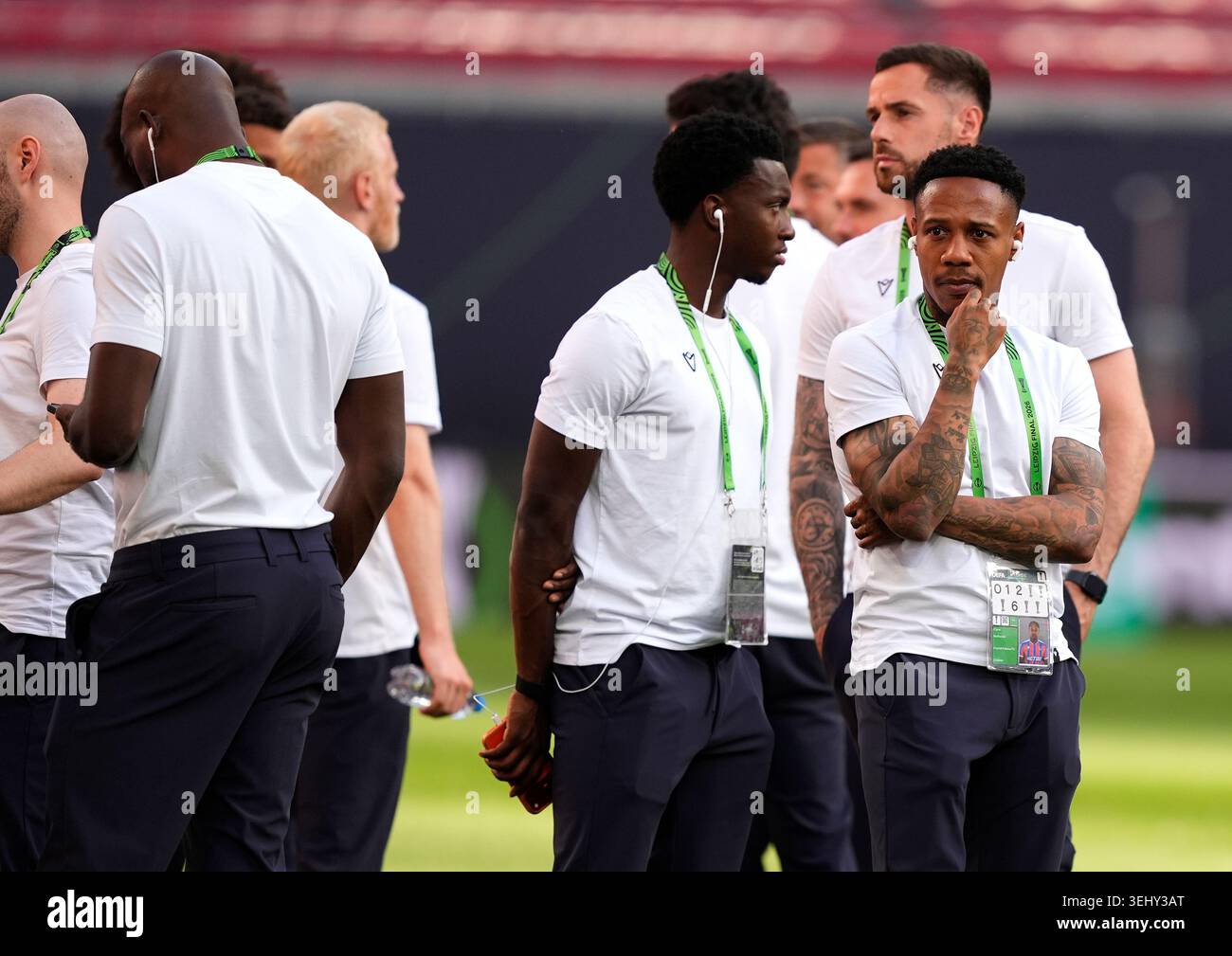 Crystal Palace's Nathaniel Clyne (right) and team-mates at the Red Bull ...
