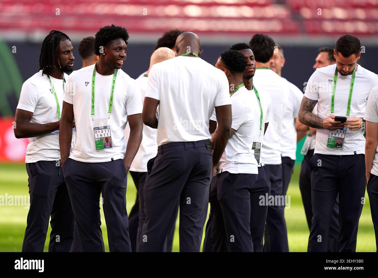 Crystal Palace's Jaydee Canvot (second left) and team-mates at the Red ...