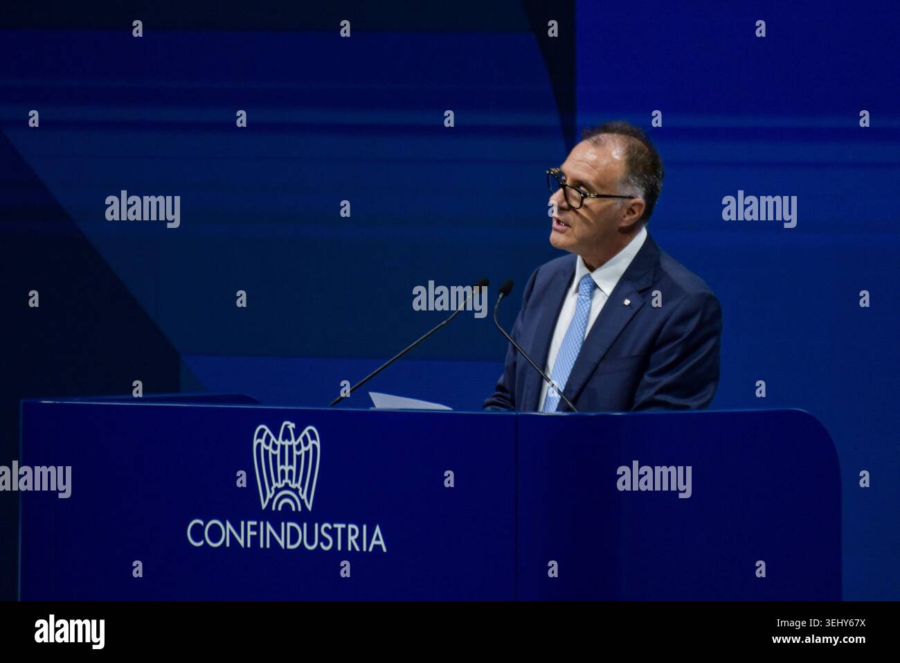 President of Confindustria Emanuele Orsini speaks during the Annual ...
