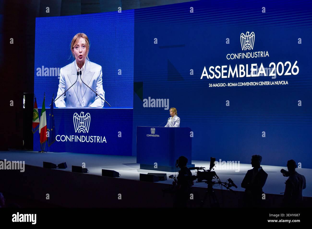 President of the Council of Ministers Giorgia Meloni speaks during the ...