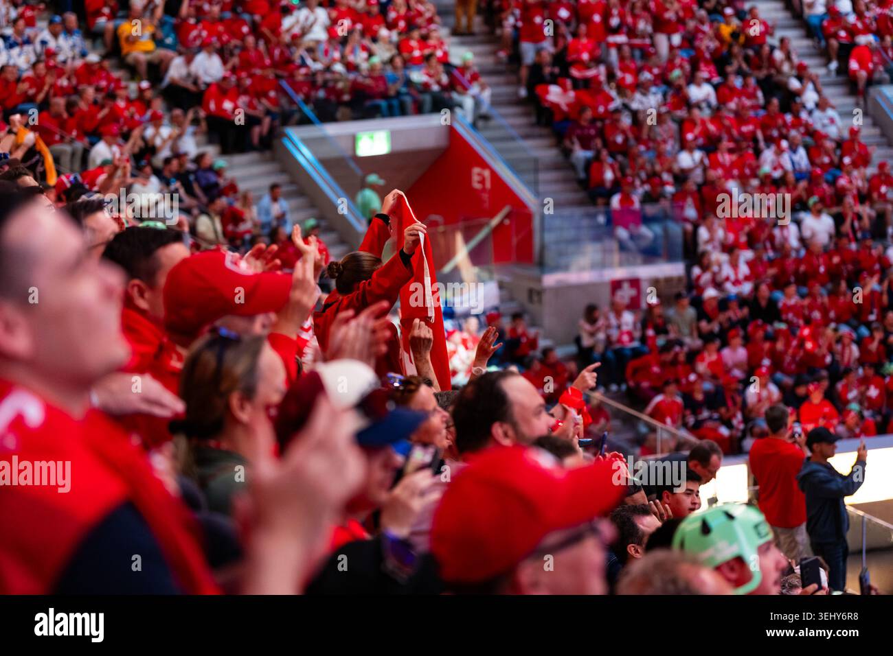 ZURICH, SWITZERLAND - MAY 26: Fans cheering during the Preliminary ...