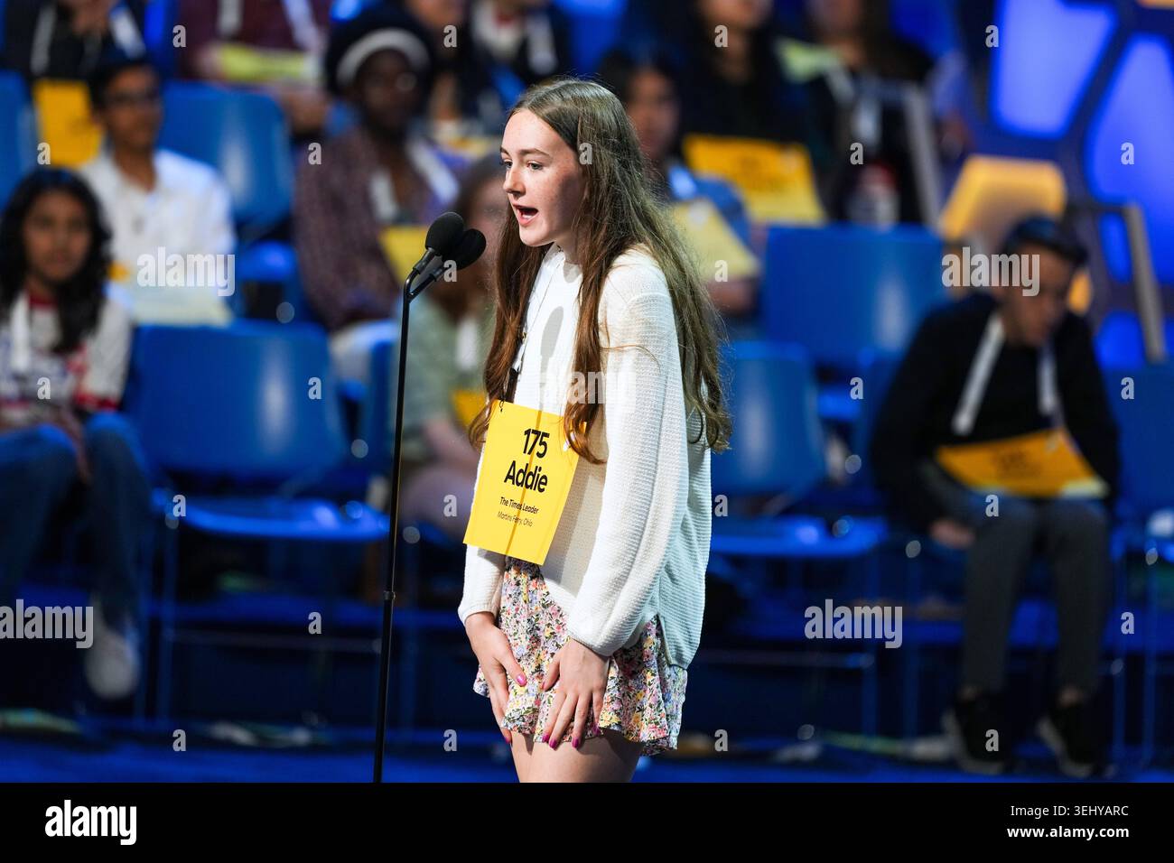 Addie Jackson, 14, Bridgeport, Ohio, competes during the first ...
