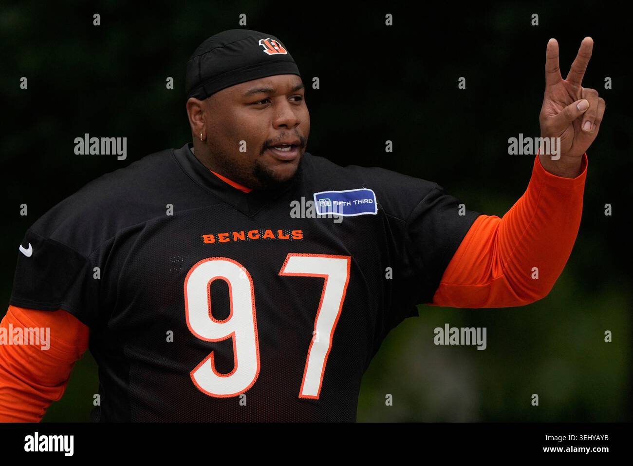 Cincinnati Bengals defensive tackle Dexter Lawrence II arrives for the ...