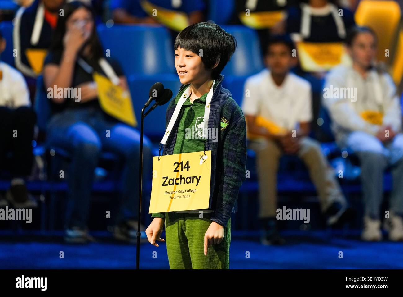 Zachary Teoh, 9, of Houston, Texas, competes during the first ...