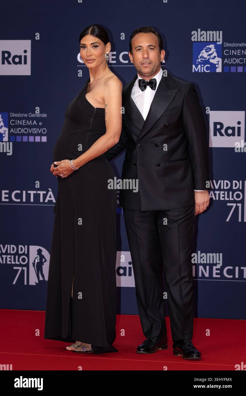 5/6/2026 Marco De Santis and Giorgia Venturini attend the red carpet of ...