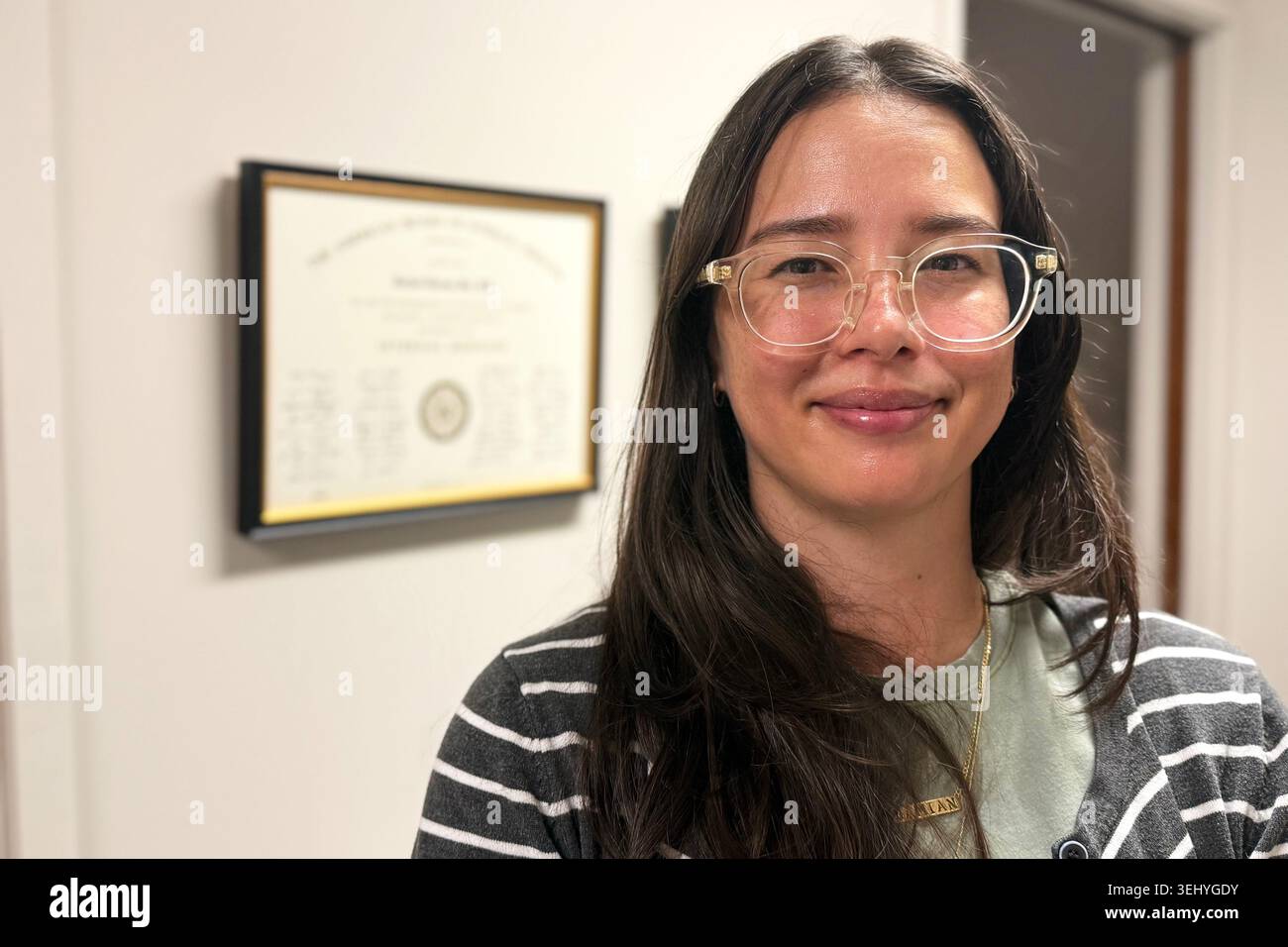 Dr. Katie Min poses for a portrait in her office in Honolulu on May 14 ...