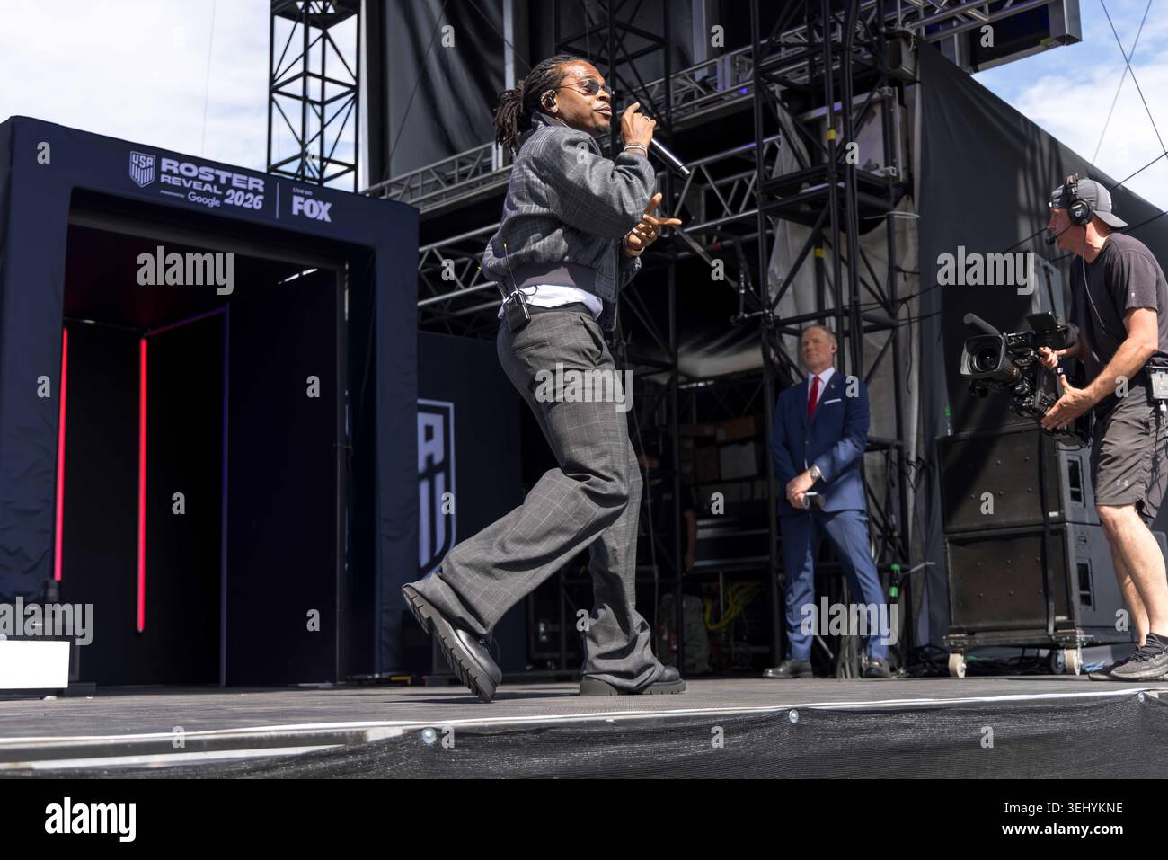 Gunna performs during the United States World Cup roster reveal on May ...