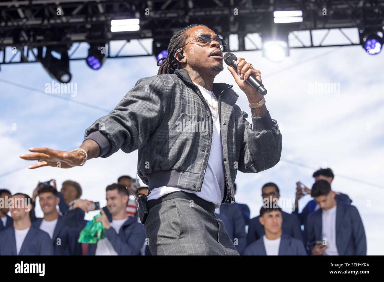Gunna performs during the United States World Cup roster reveal on May ...