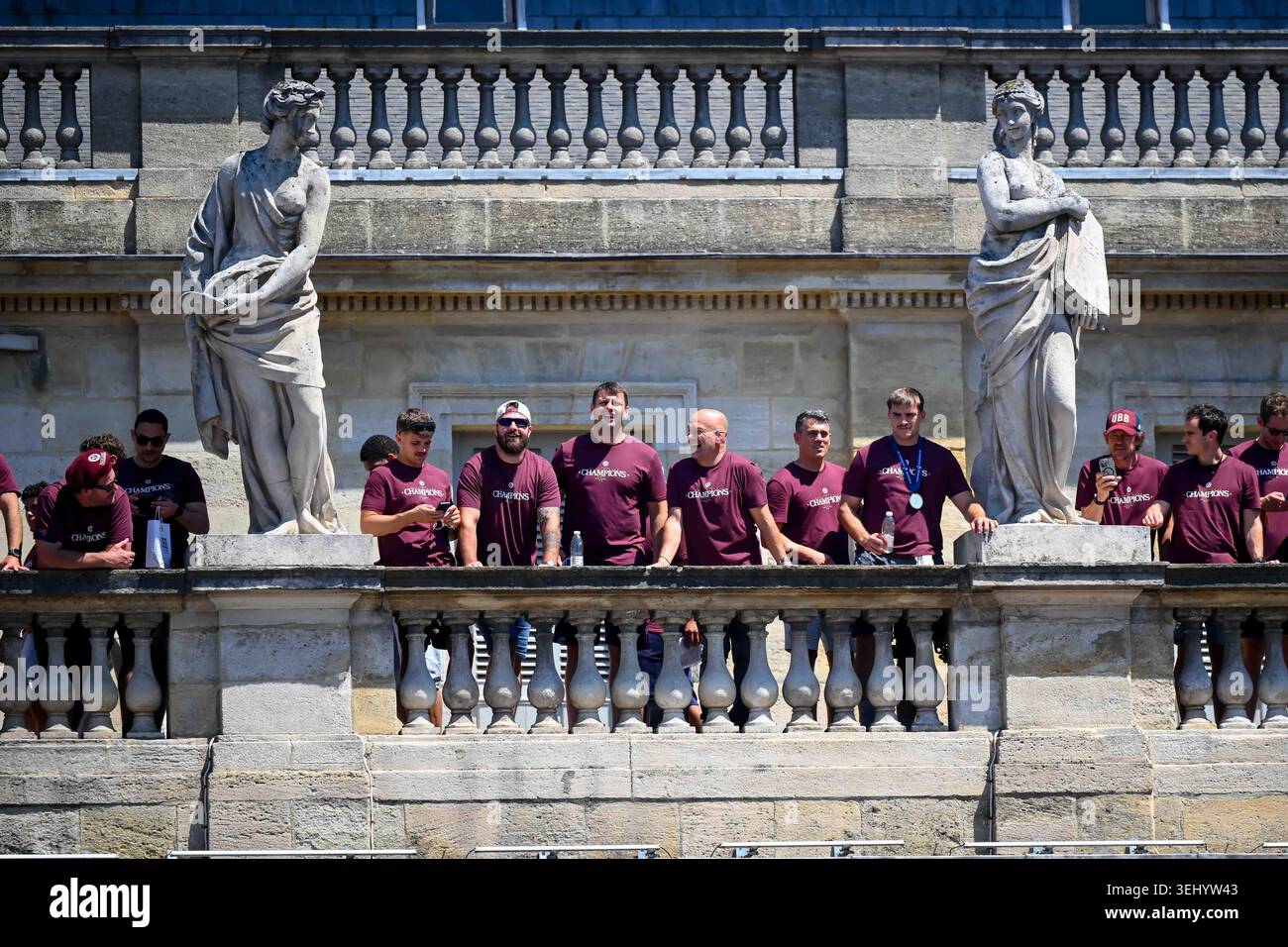 Team of UBB during the team's Union Bordeaux Begles return on May 24 ...