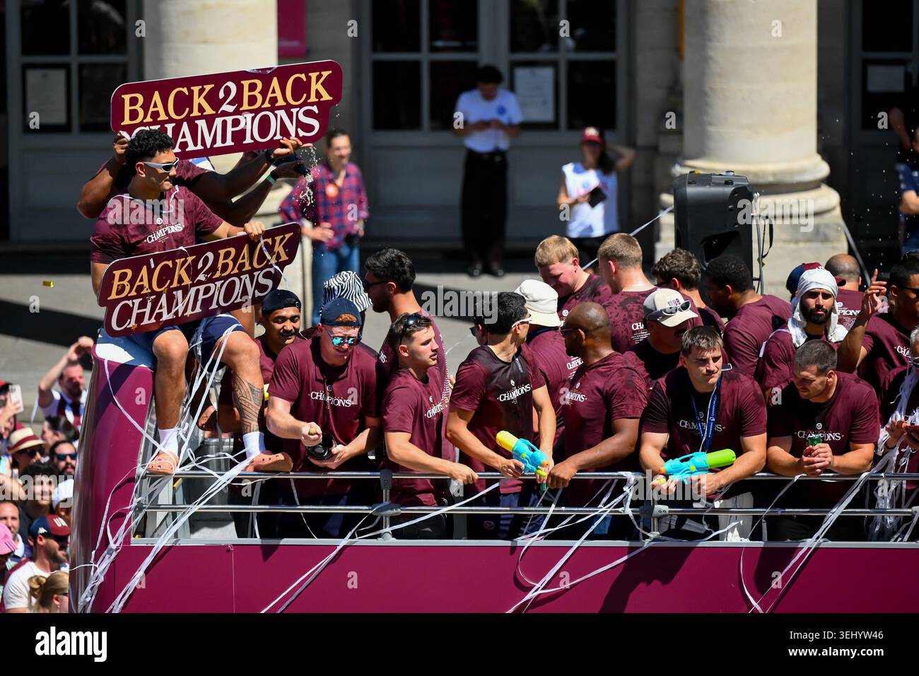 Team of UBB during the team's Union Bordeaux Begles return on May 24 ...
