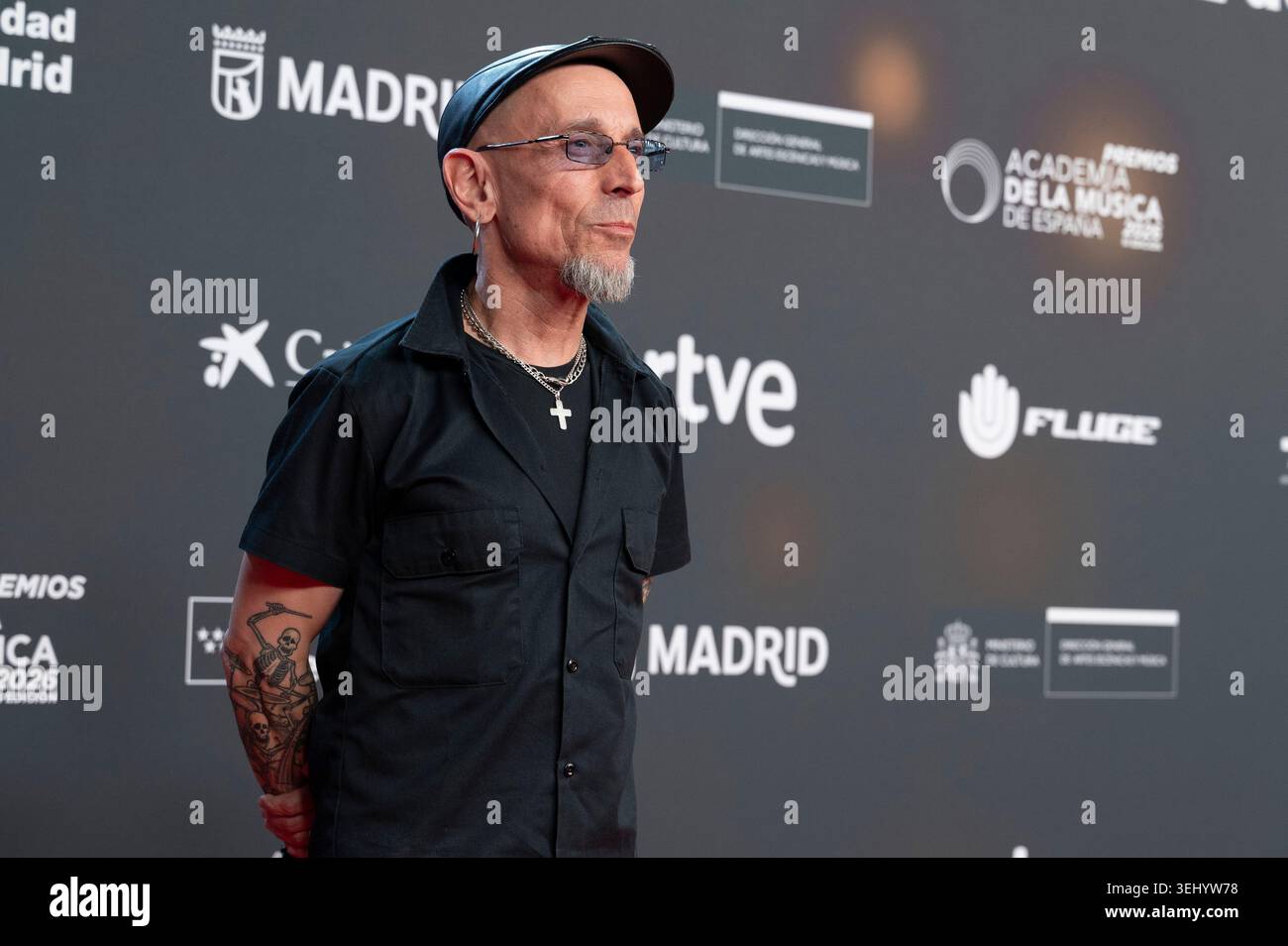 Fito Fitipaldi attends the Spanish Music Academy Awards 2026 photocall ...