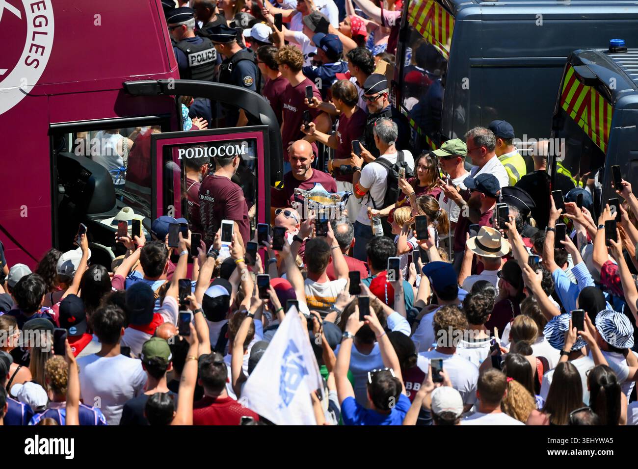 Maxime Lucu of UBB during the team's Union Bordeaux Begles return on ...