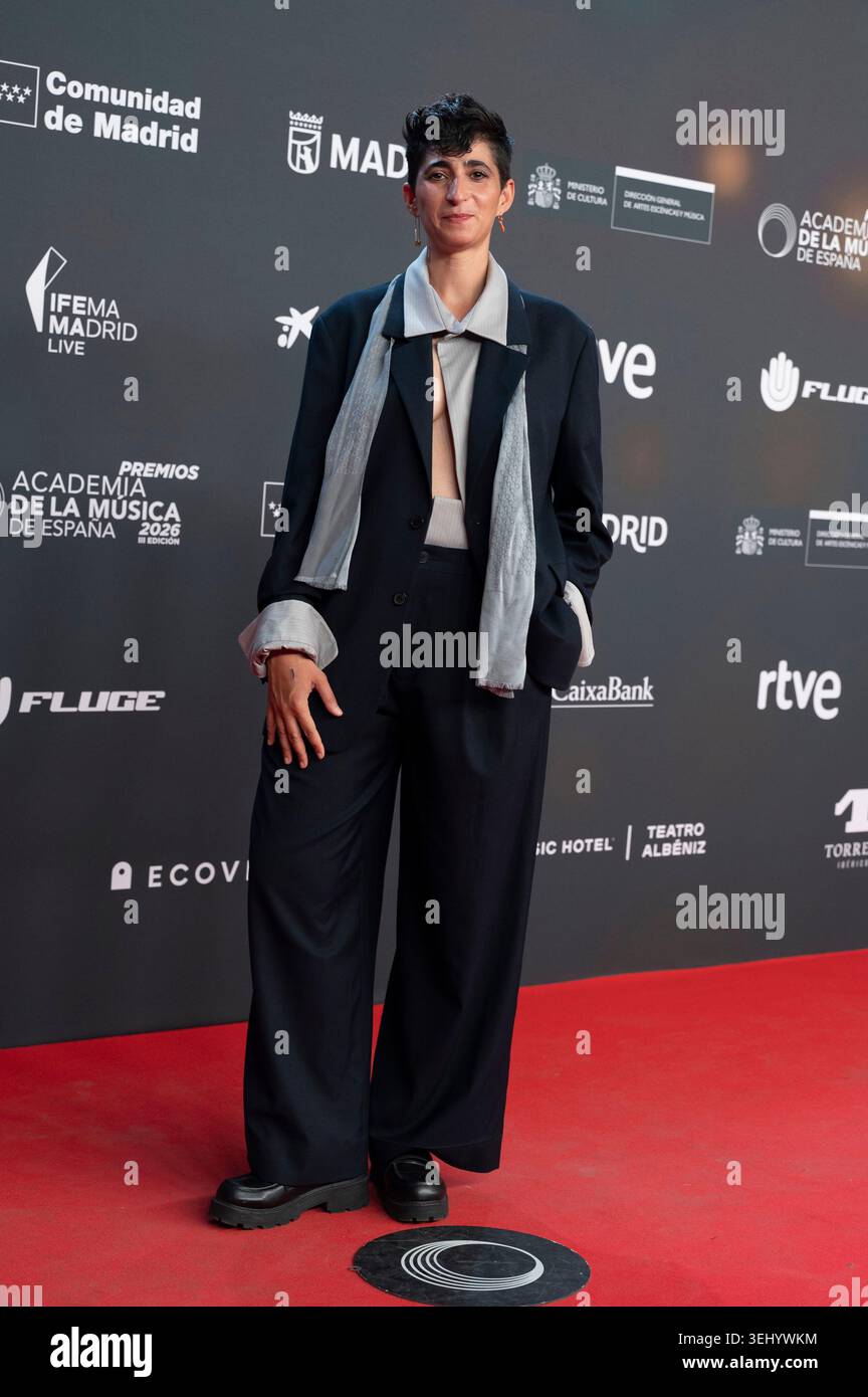 Alba Flores attends the Spanish Music Academy Awards 2026 photocall at ...