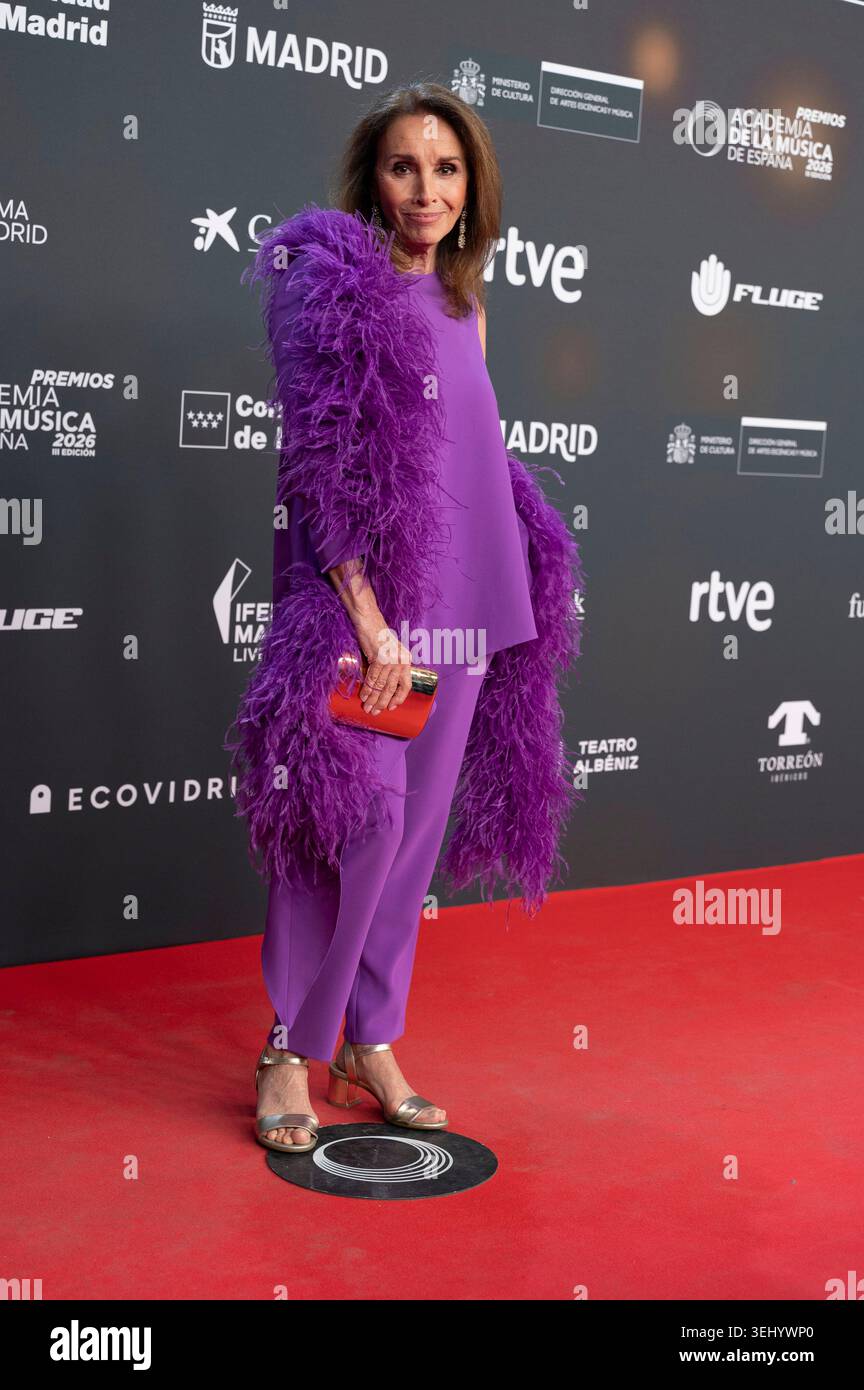 Ana Belen attends the Spanish Music Academy Awards 2026 photocall at ...