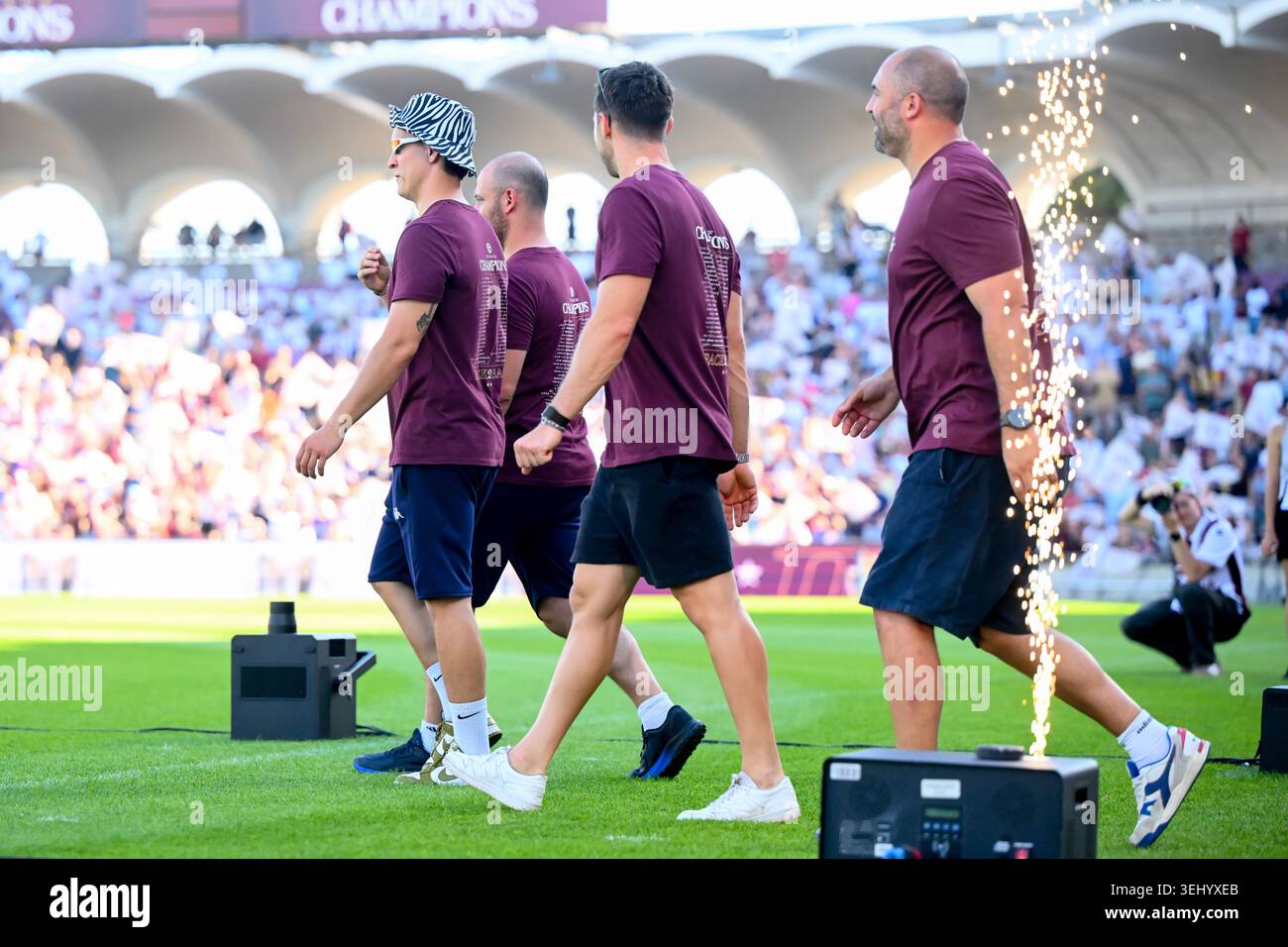 Staff of UBB during the team's Union Bordeaux Begles return on May 24 ...