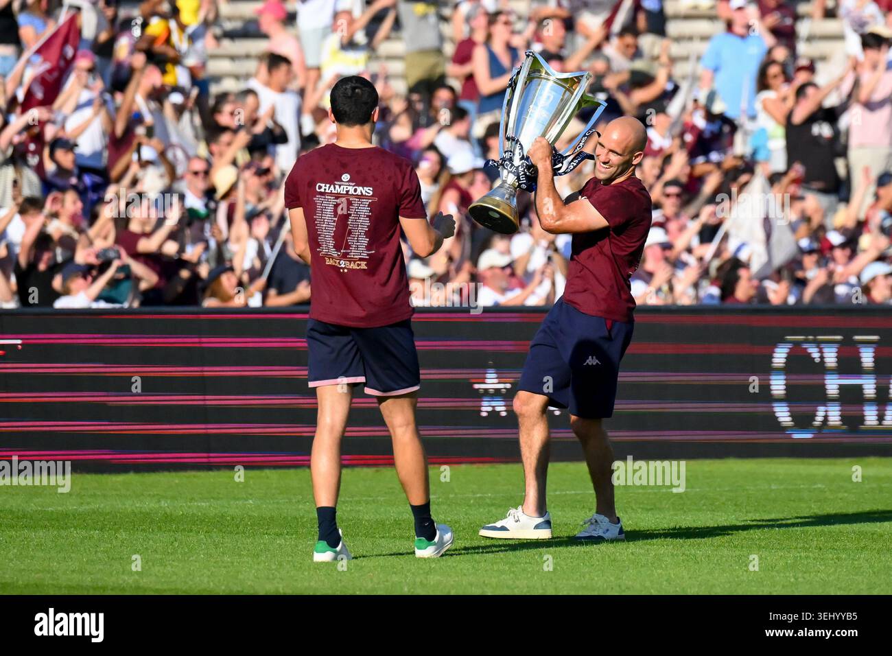 Maxime Lucu of UBB during the team's Union Bordeaux Begles return on ...