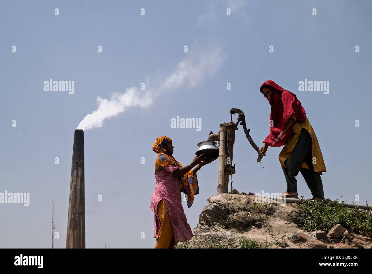 Narayanganj, Bangladesh - 12 April 2026: View of two women collecting ...