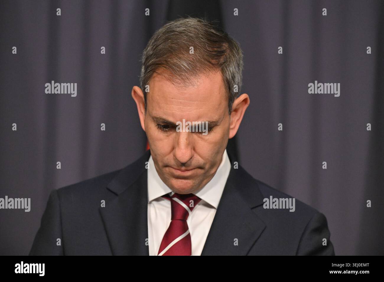 Treasurer Jim Chalmers at a press conference at Parliament House in ...