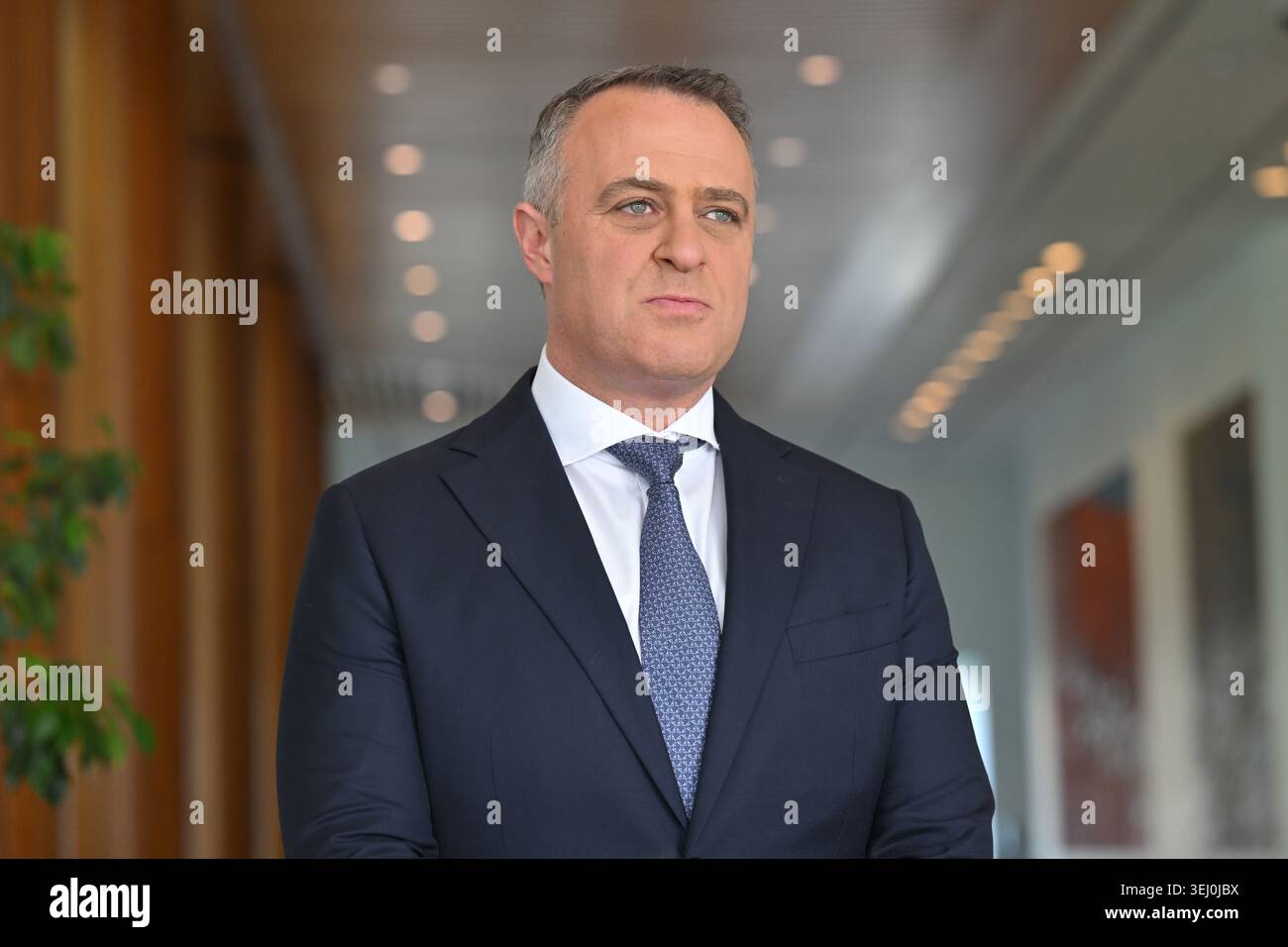 Shadow Treasurer Tim Wilson at a press conference at Parliament House ...