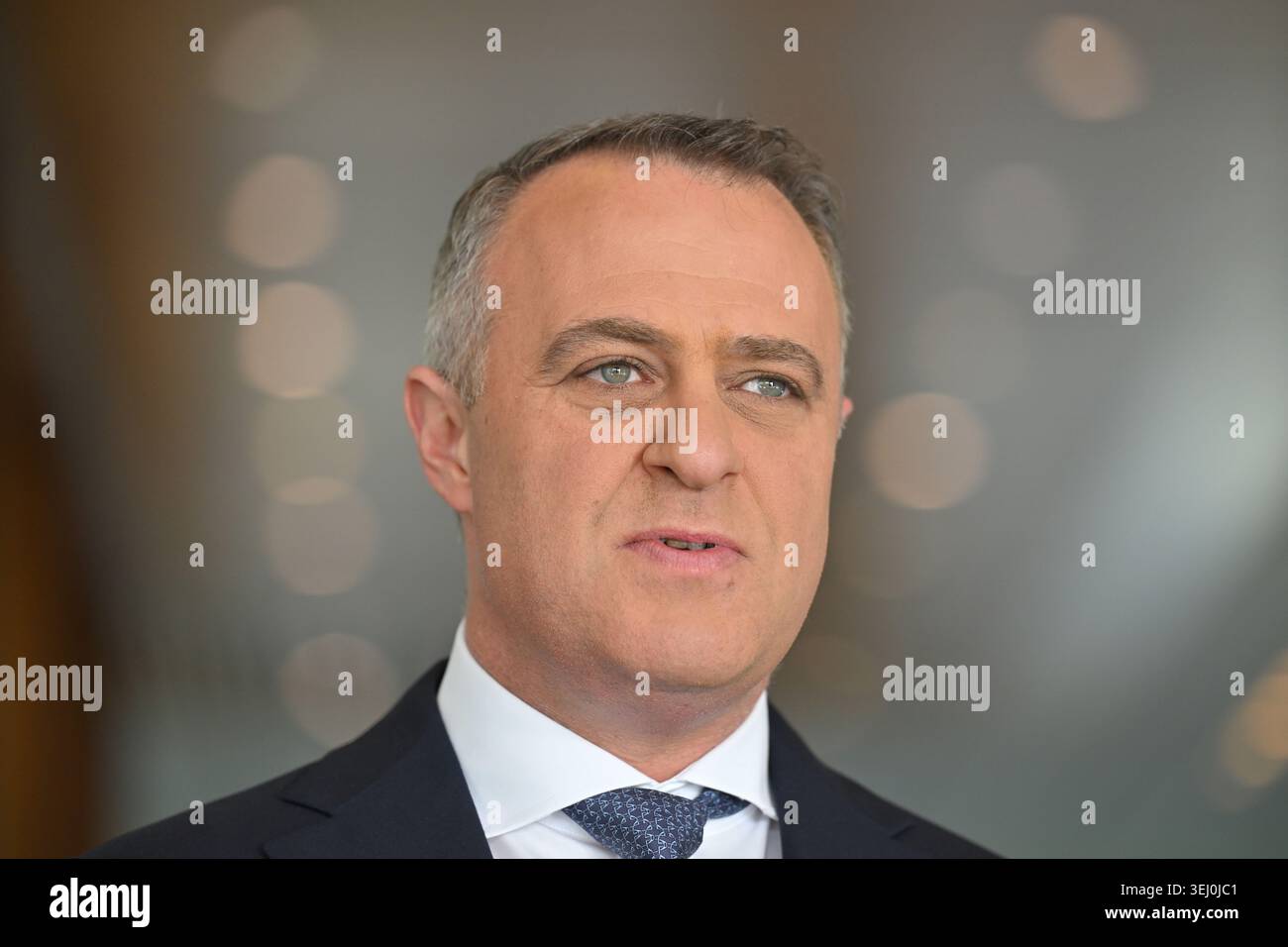 Shadow Treasurer Tim Wilson at a press conference at Parliament House ...