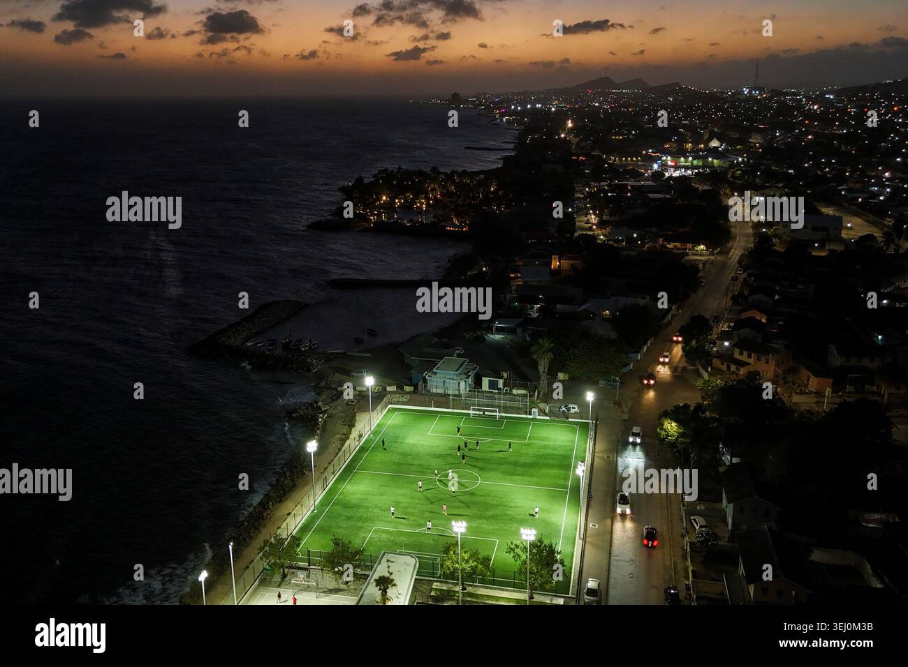 People play soccer in Willemstad, Curacao, Saturday, May 16, 2026. (AP ...