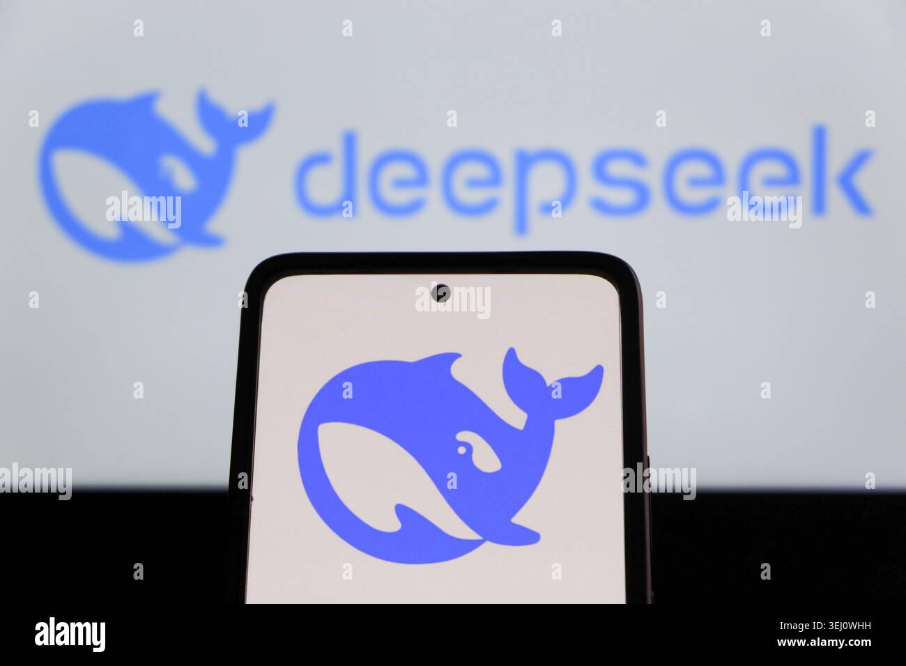 In this photo illustration, the China Artificial Intelligence Deepseek ...