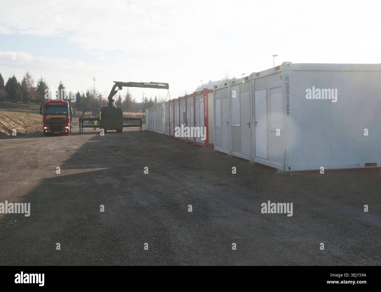 an emergency shelter or emergency sleeping place, refuge for people ...
