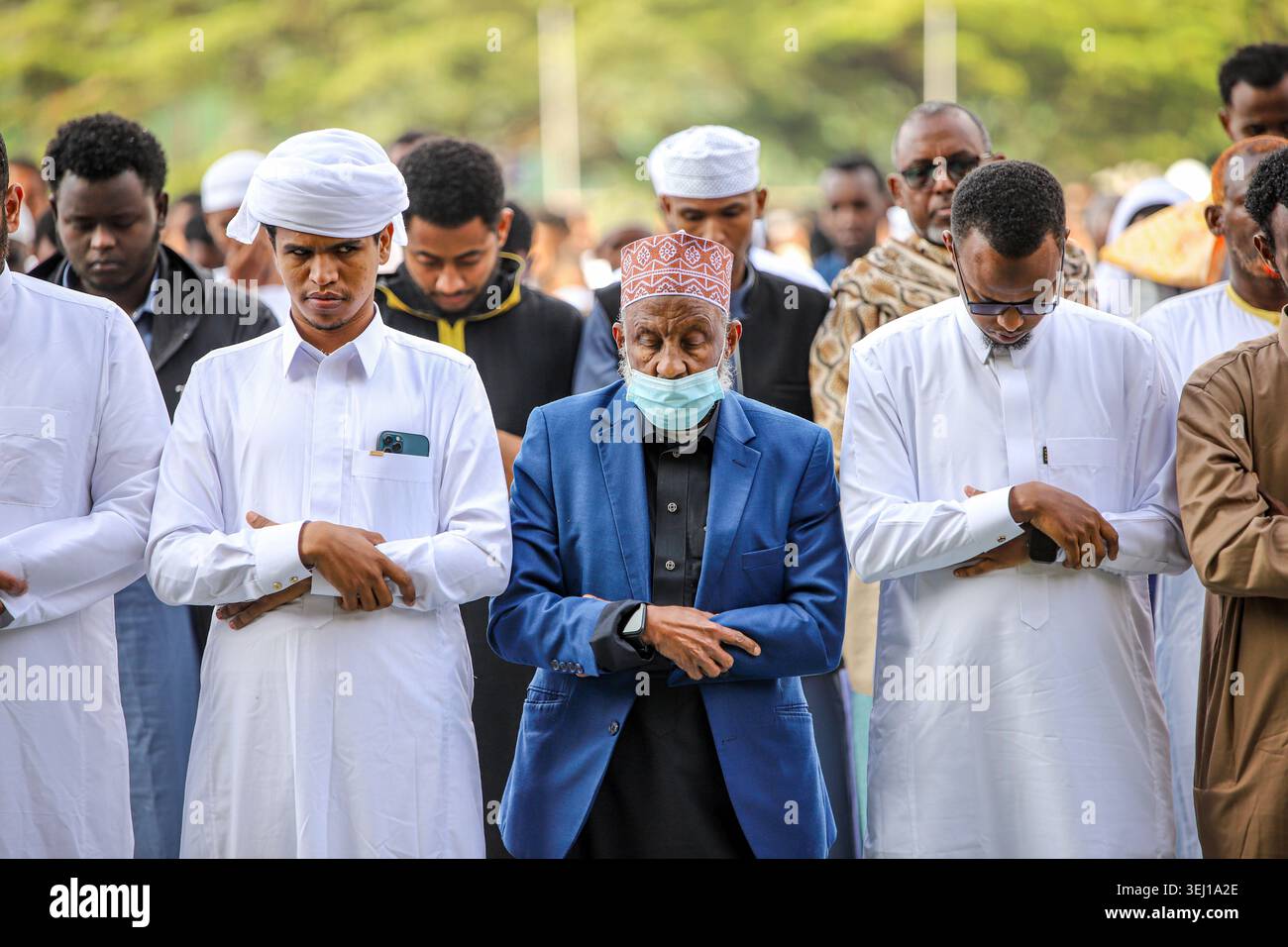 Muslim faithful participate in prayers during Eid-al-Adha in Eastleigh ...