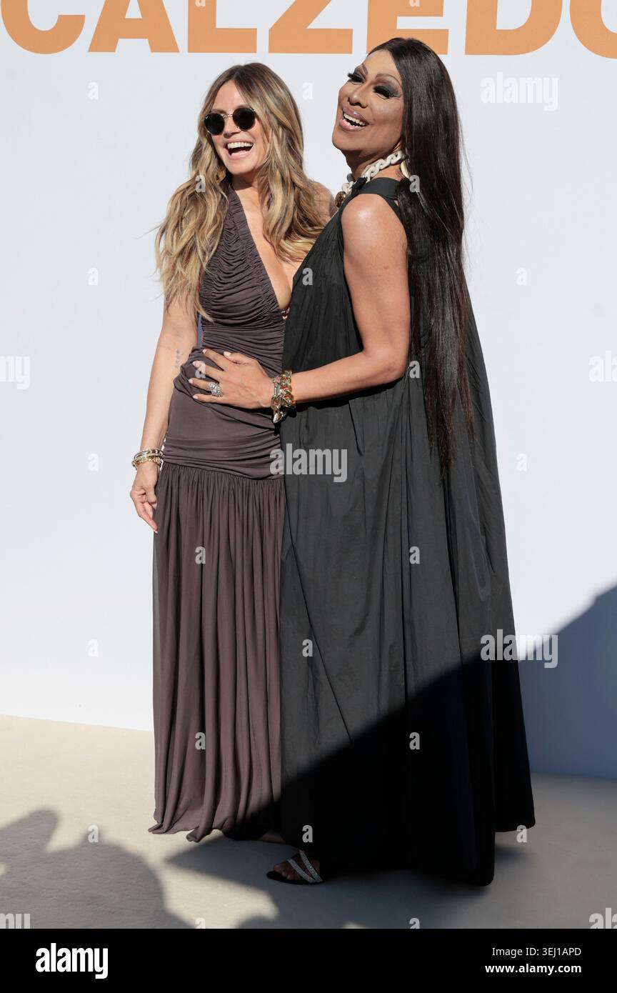 Heidi Klum and Catherrine Leclery at the Calzedonia Summer Club in the ...