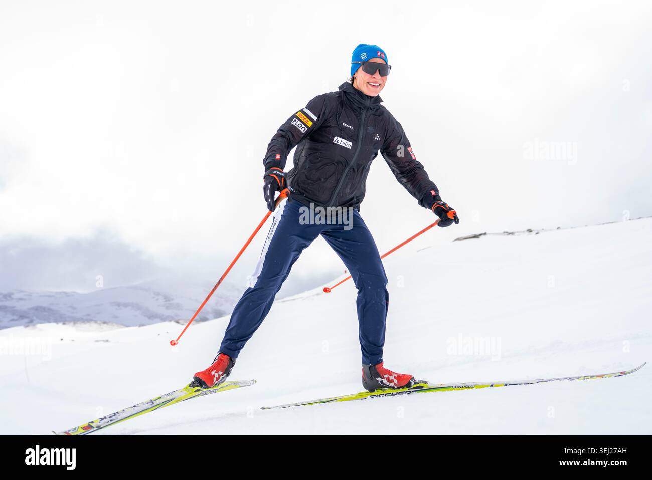 Sognefjellet 20260527. The elite cross-country skiers practice skiing ...