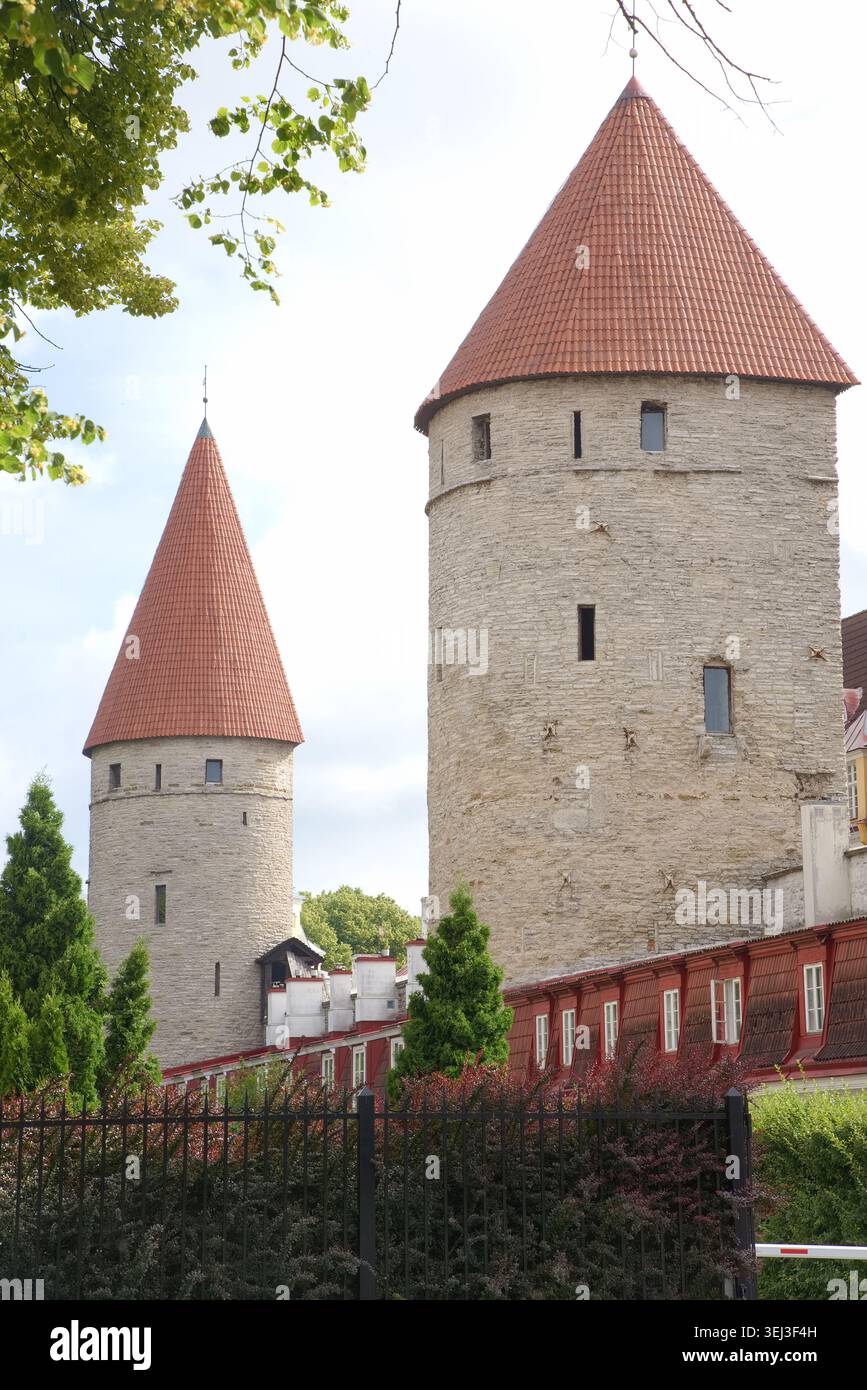 Conical roof narrow windows medieval defence fortified city hi-res ...